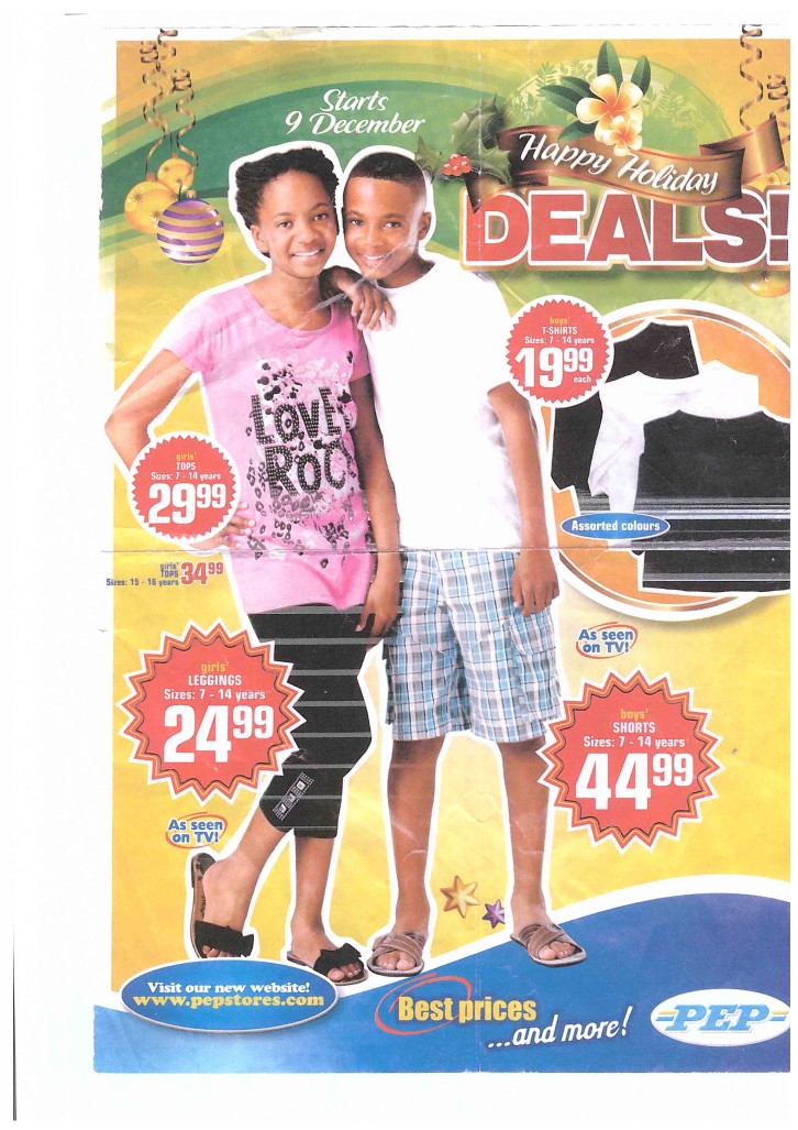 Pep Leaflet - Kool Kids Casting Cape Town